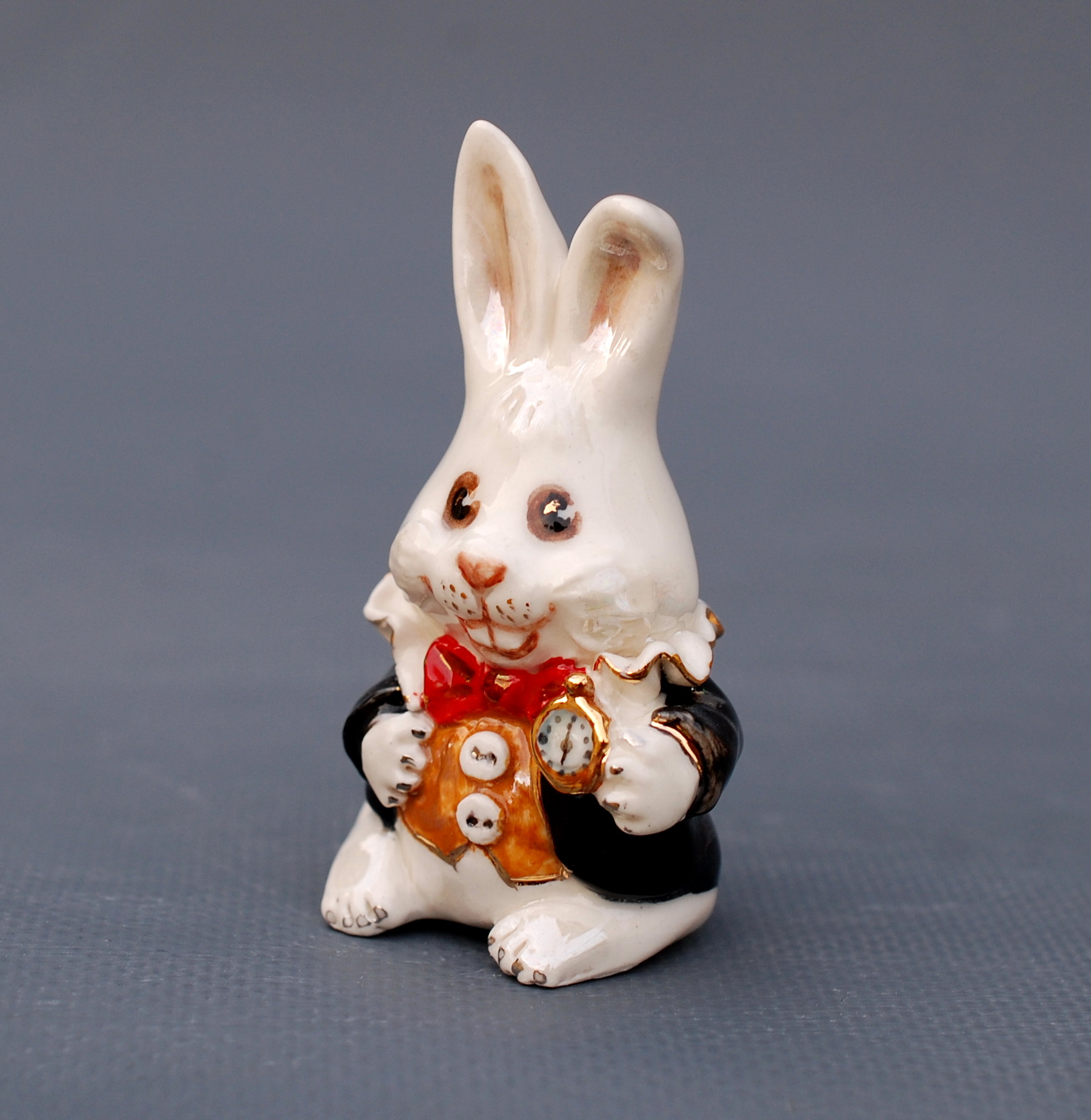 Porcelain rabbit figurine Alice in Wonderland White fairy ha - Inspire ...