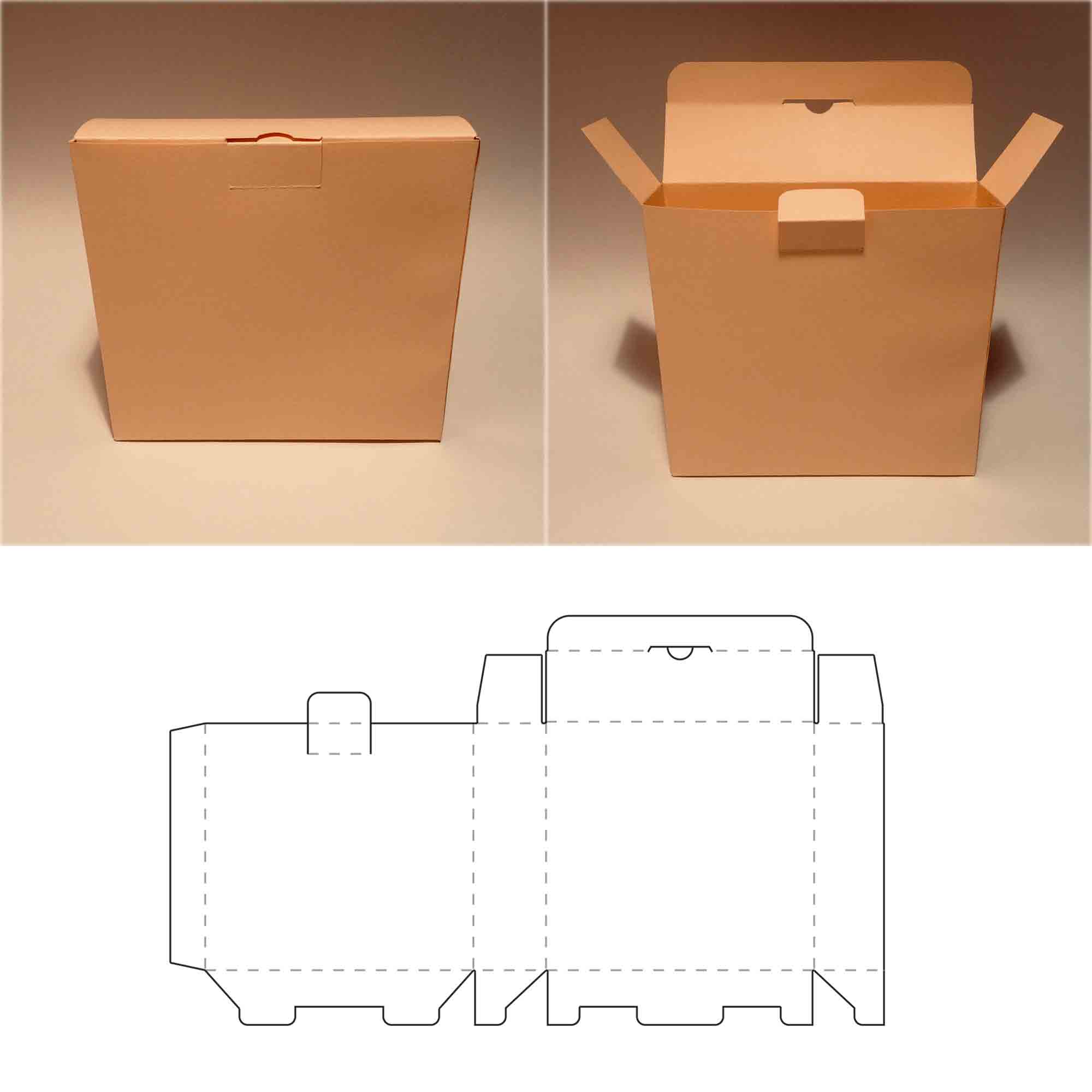 Box with handle template, square box, cube box, favor box, g | Inspire ...