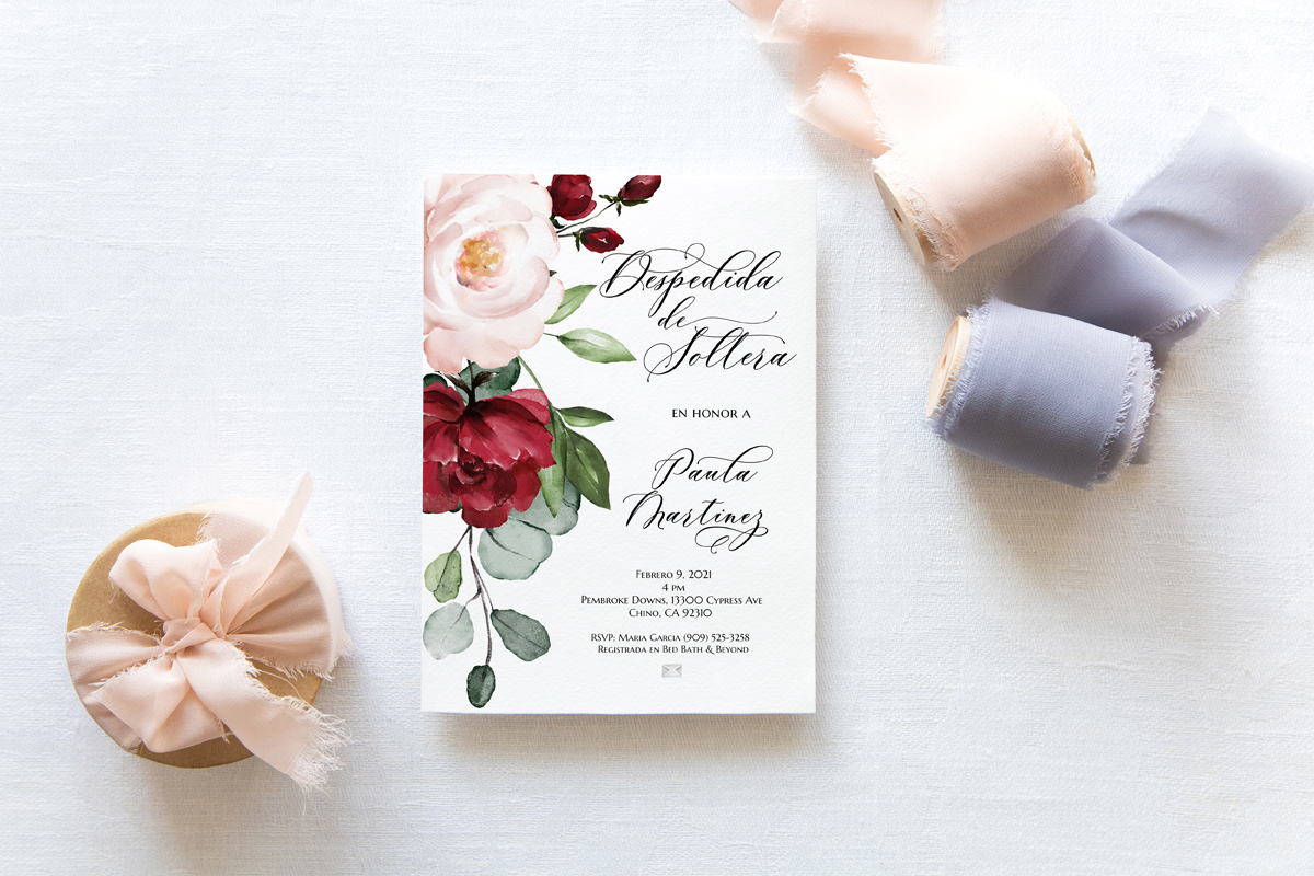 Bridal Shower Invitation, Despedida de Soltera Invitacion, S - Inspire ...