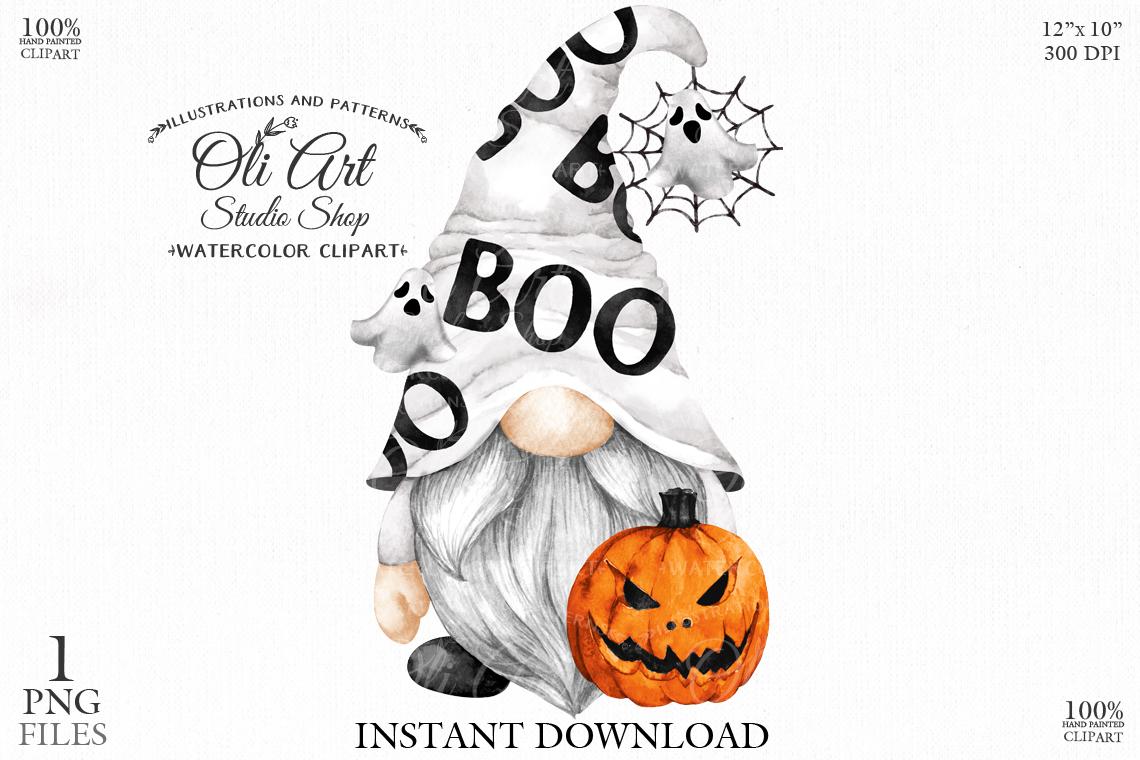 Ghost gnome design, ghost clip art, halloween, cute characte - Inspire ...