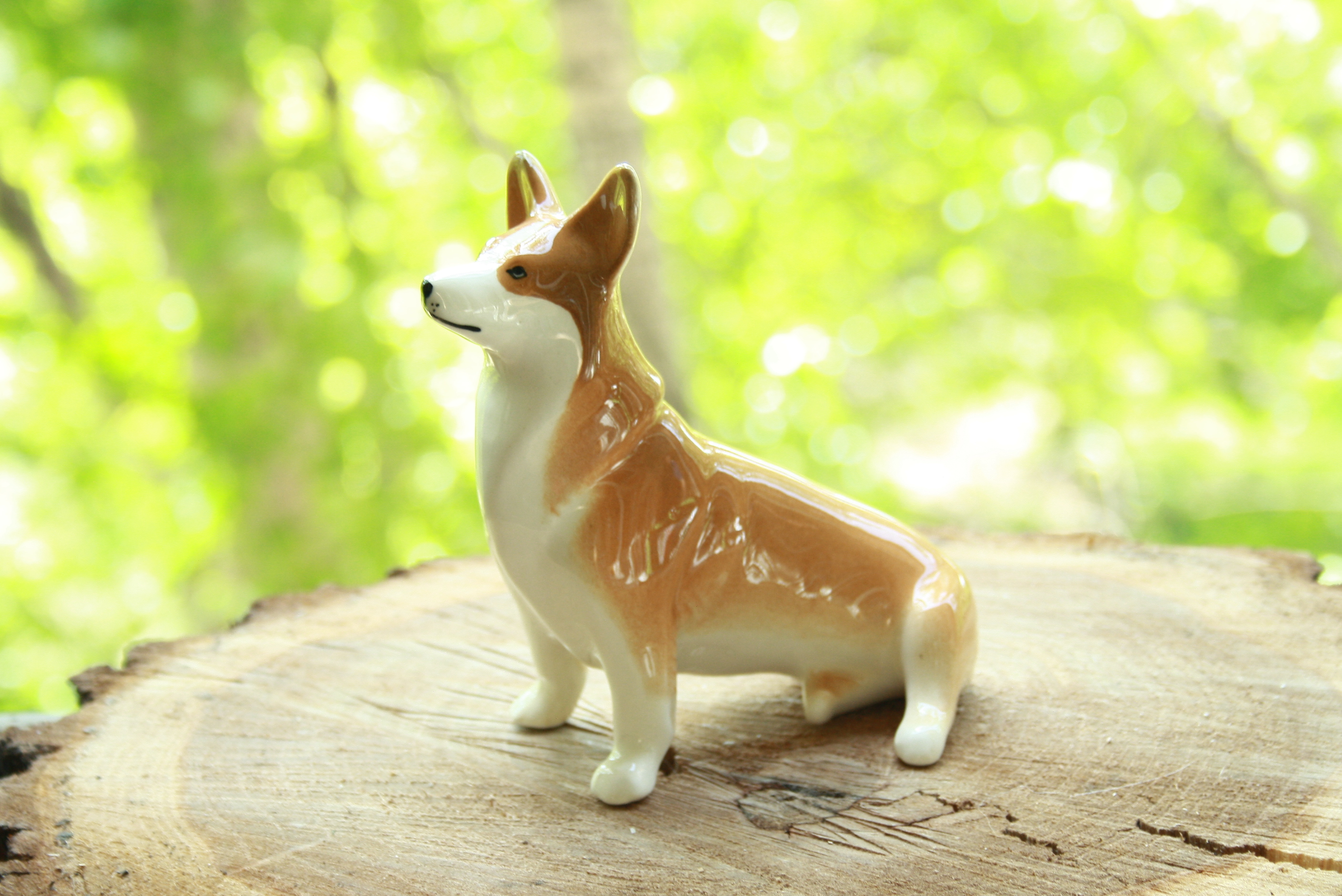 figurine welsh Corgi ceramic handmade dog, statuette - Inspire Uplift