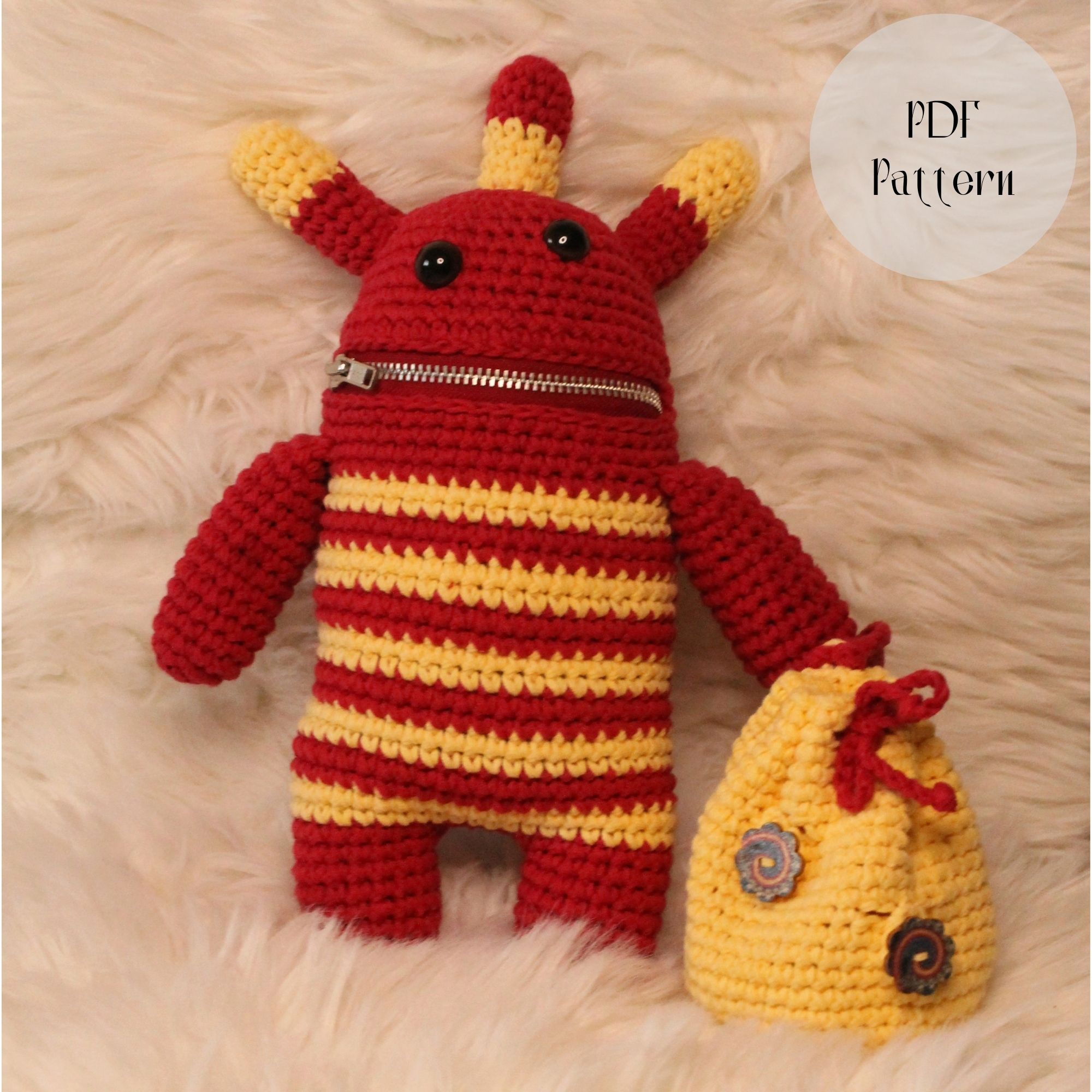 Crochet pattern monster, Crochet pattern toy, Crochet patter - Inspire ...