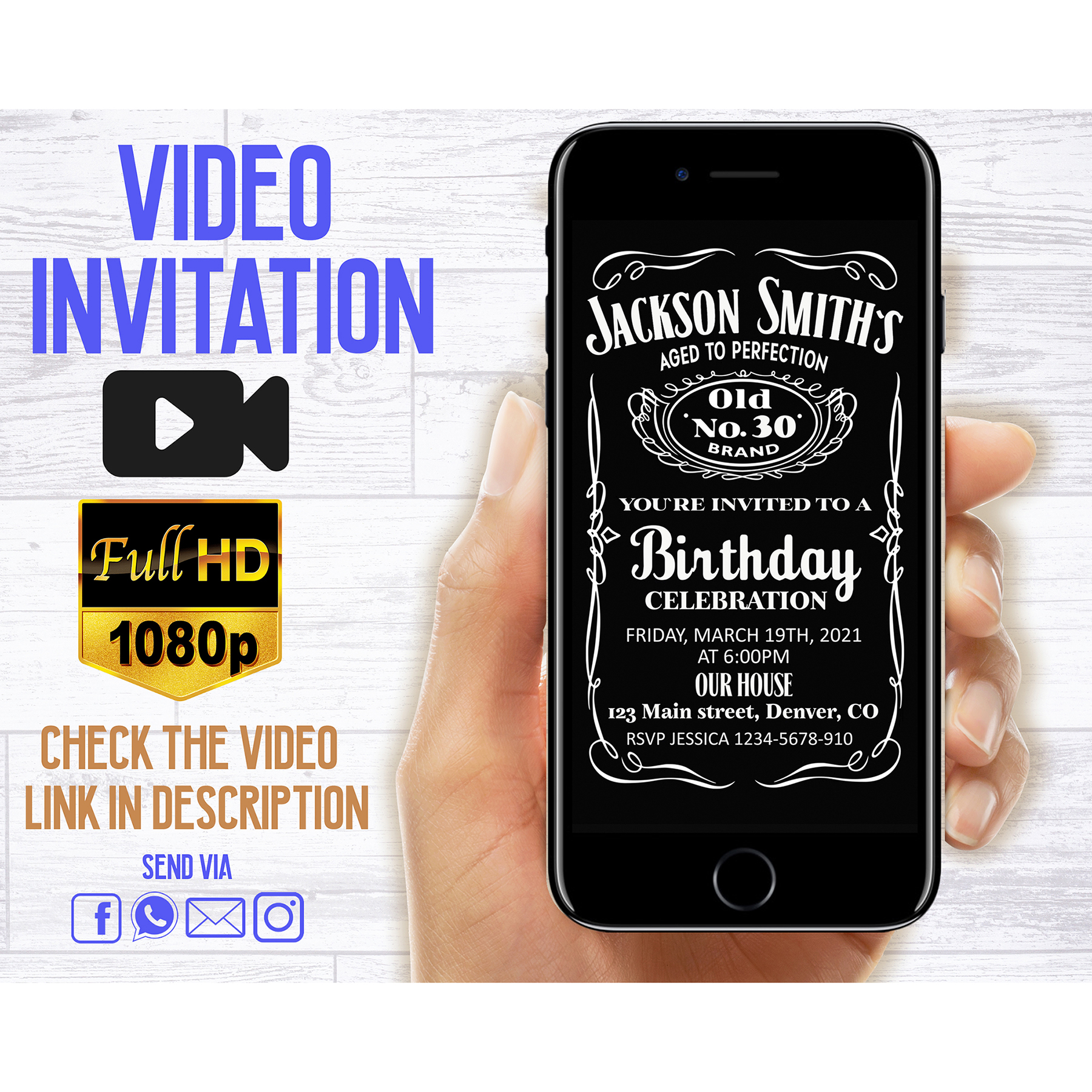 Animated Whiskey Birthday Invitation Man Whiskey Invitation Inspire