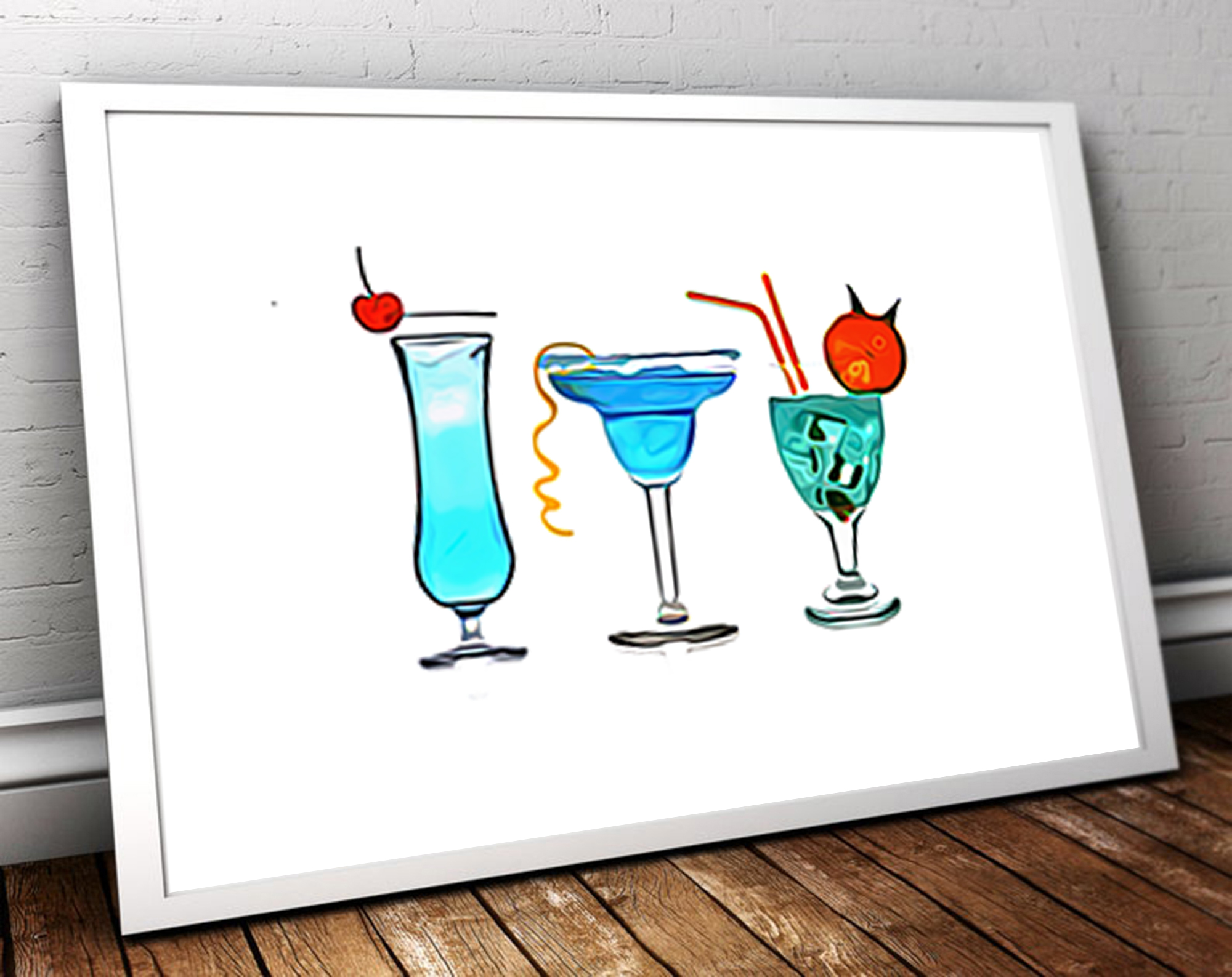 Cocktail Print,Cocktail Poster, Bar Decor,Kitchen Print,Wate - Inspire ...