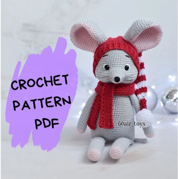 Amigurumi Crochet Pattern Louie the little mouse - Inspire Uplift