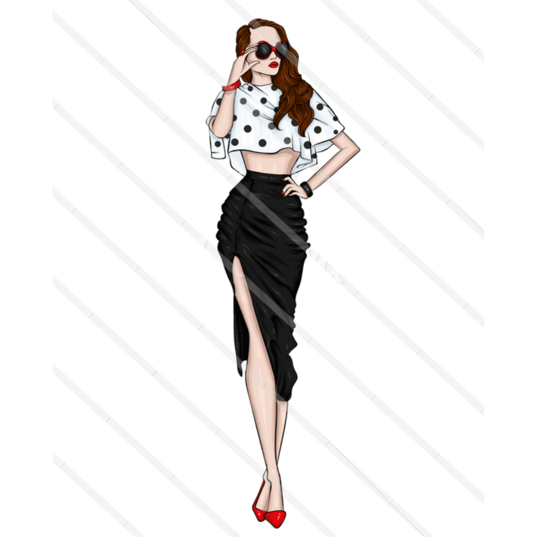 Fashion girl Clipart ,chic glam clipart,Beautiful girl styli - Inspire ...