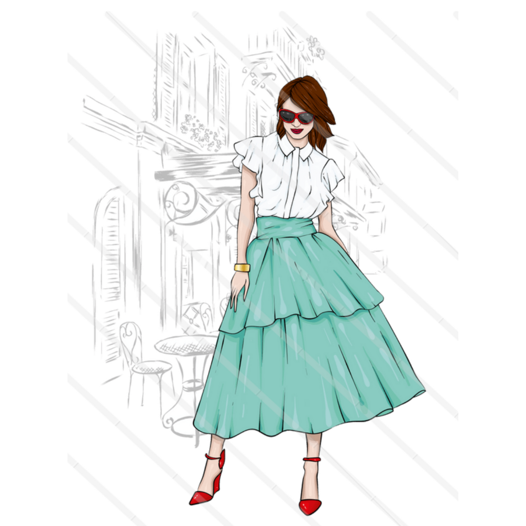 Fashion girl Clipart ,chic glam clipart,Beautiful girl styli - Inspire ...