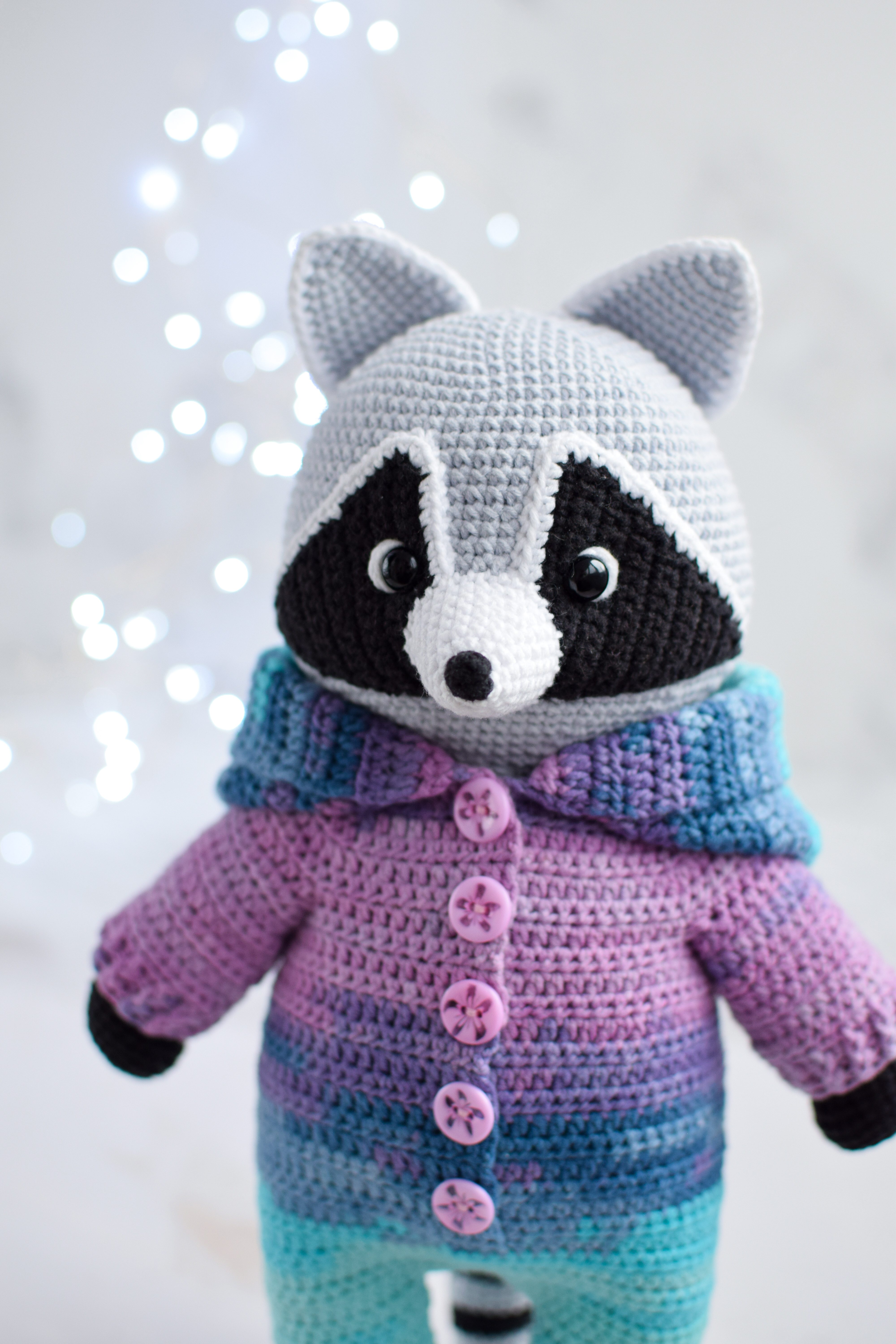 Crochet pattern Overalls for raccoon - Inspire Uplift