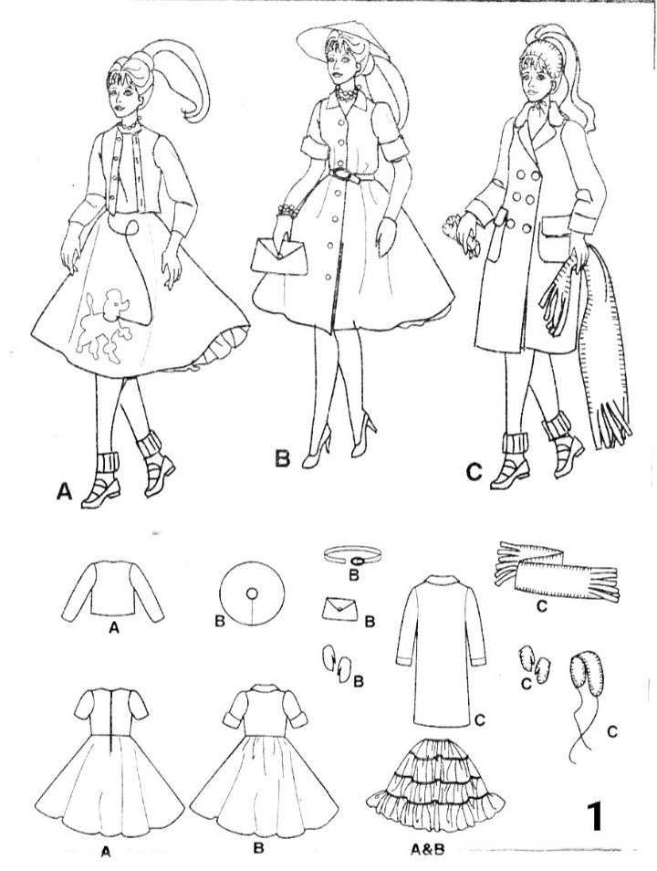 PDF Copy Sewing Pattern Simplicity 9840 Clothes for Barbie a - Inspire ...