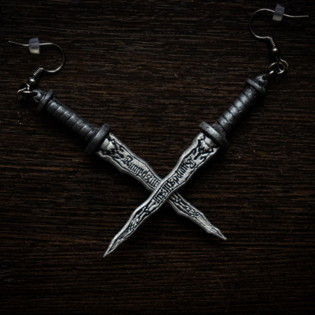 Personalized Dark One Dagger Earrings and Necklace | Custom - Inspire ...