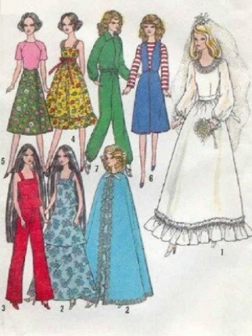 Digital | Vintage Barbie Sewing Pattern | Wardrobe Clothes f | Inspire ...