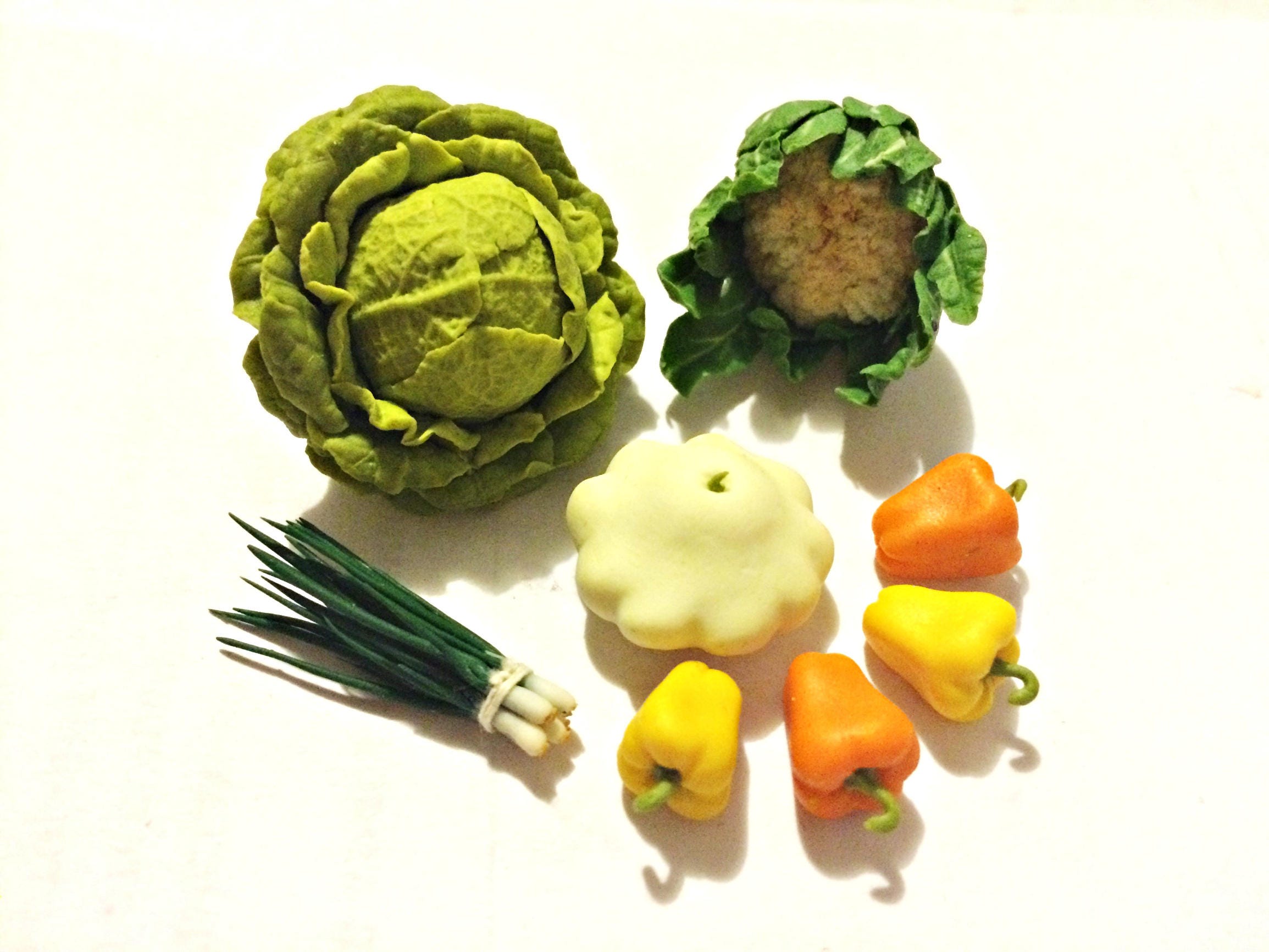 Dollhouse miniature 1:12 Cauliflower and cabbage! | Inspire Uplift
