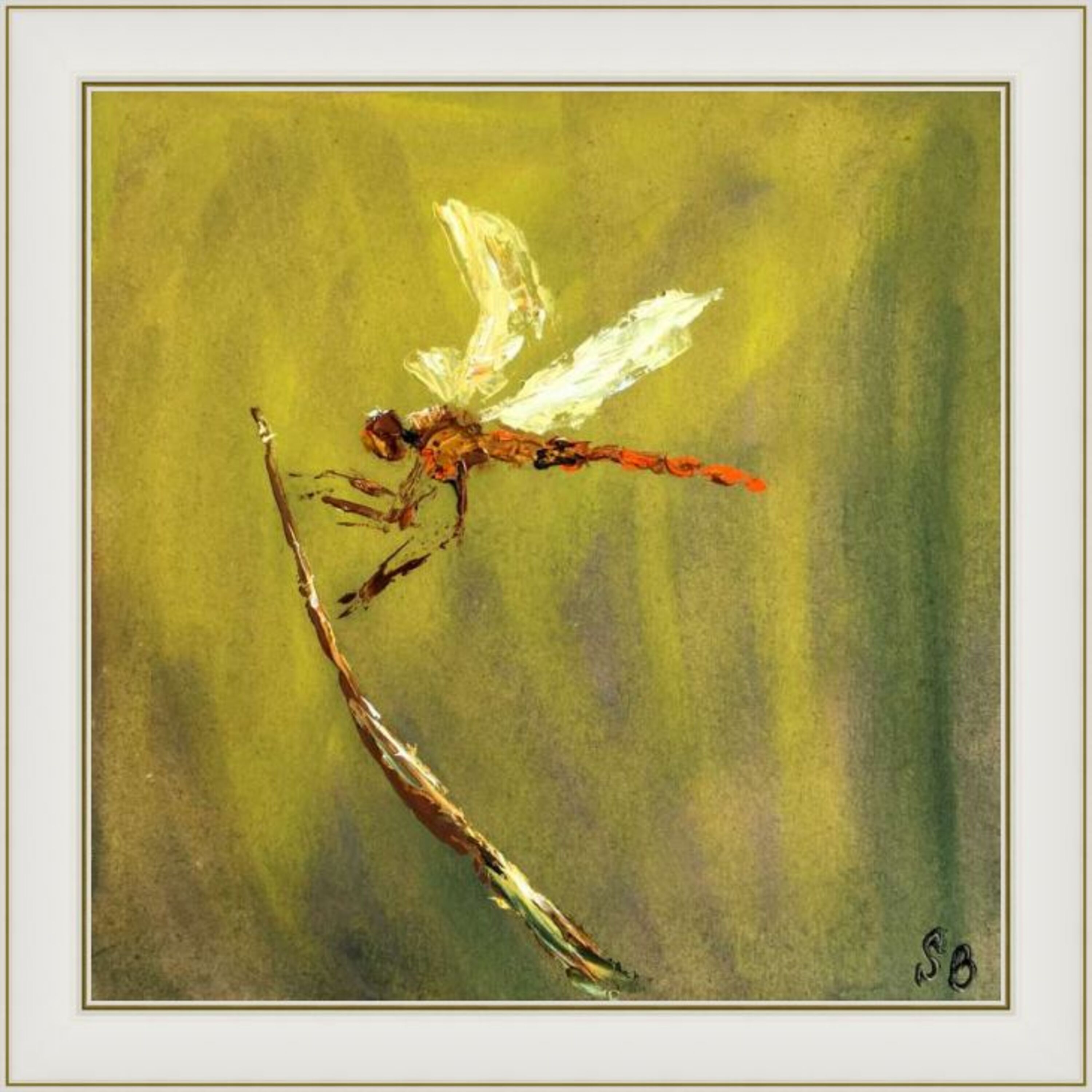Dragonfly Painting Original Art by SerjBond - Inspire Uplift
