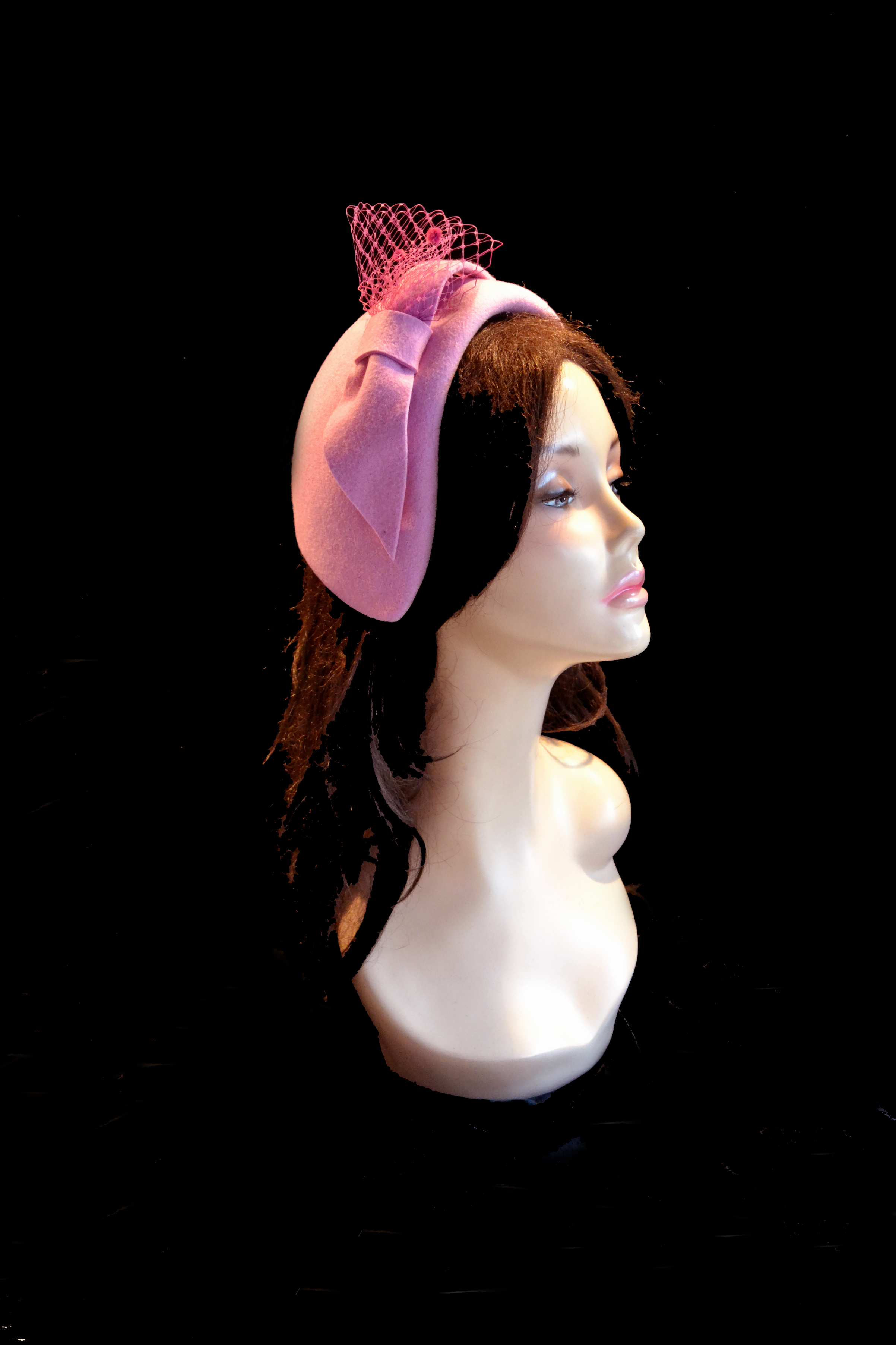 pink cloche hat , 1920s style hat, winter hat - Inspire Uplift