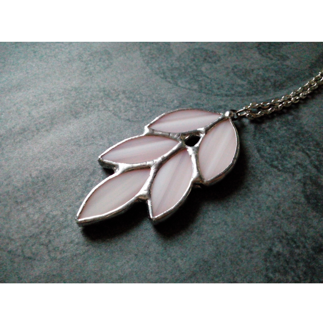 Glass spike necklace. Stained glass necklace. Leaves, leaf, - Inspire ...