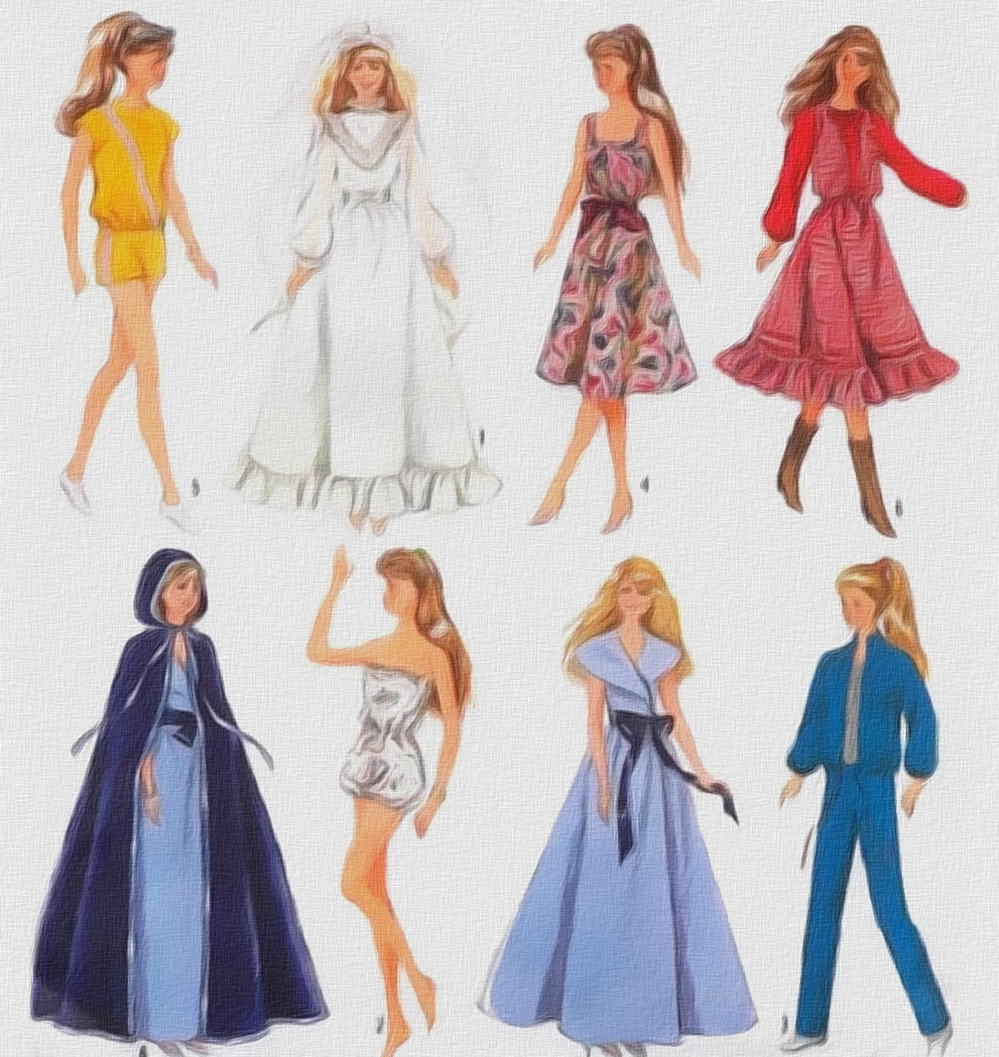 Digital | 5 SETS | Vintage Barbie Sewing Pattern | Wardrobe - Inspire ...