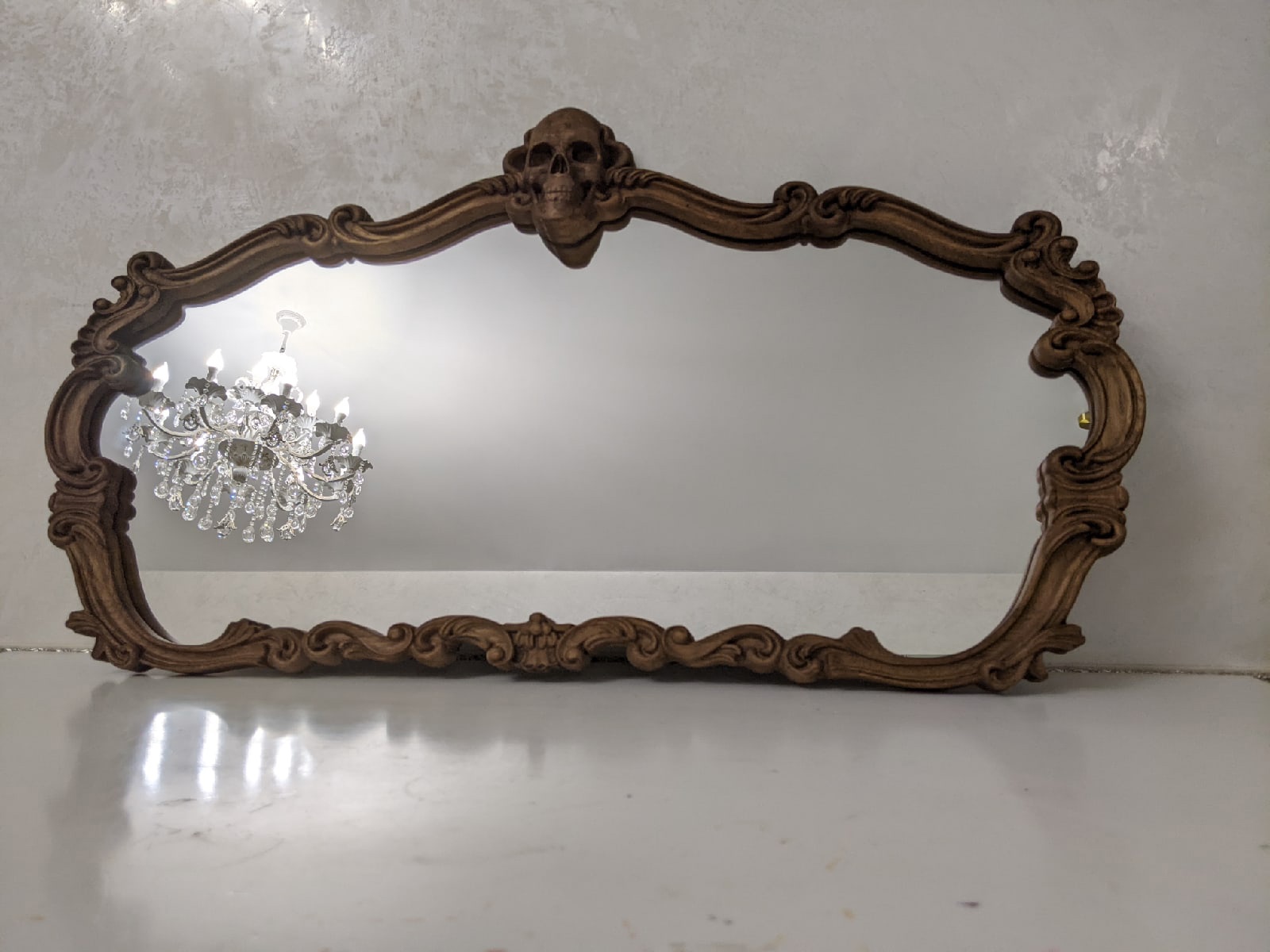 Wall mirror with skull Gothic wooden Mirror, Wall Mirror Car - Inspire ...