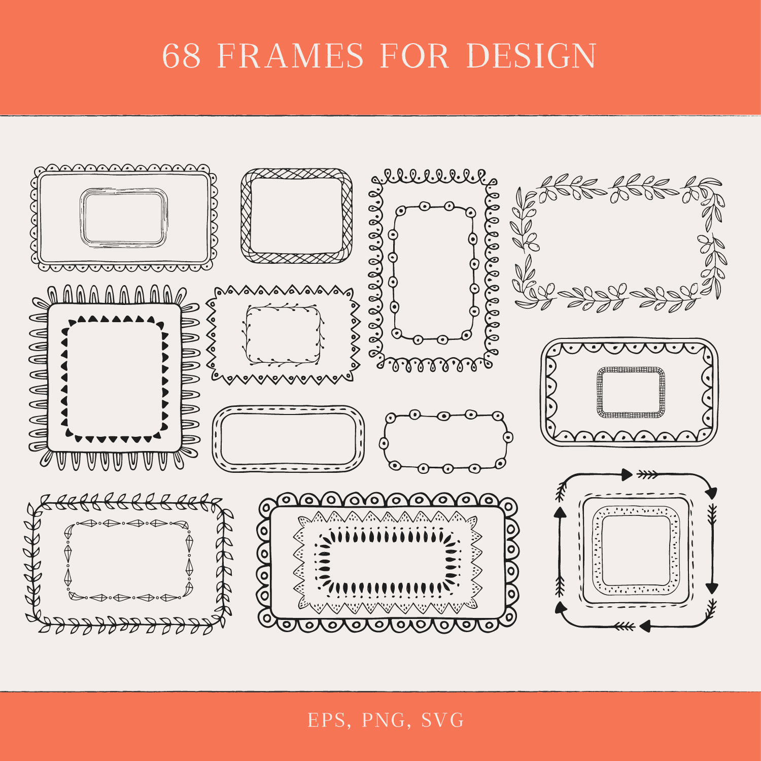68 Frames for design. Eps, Svg, Png. Vector files. | Inspire Uplift