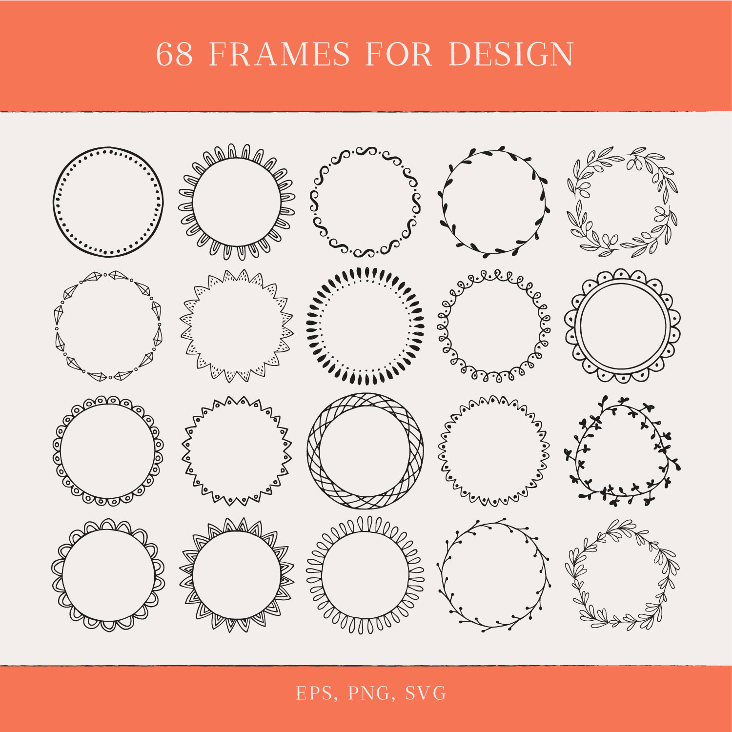 68 Frames for design. Eps, Svg, Png. Vector files. - Inspire Uplift