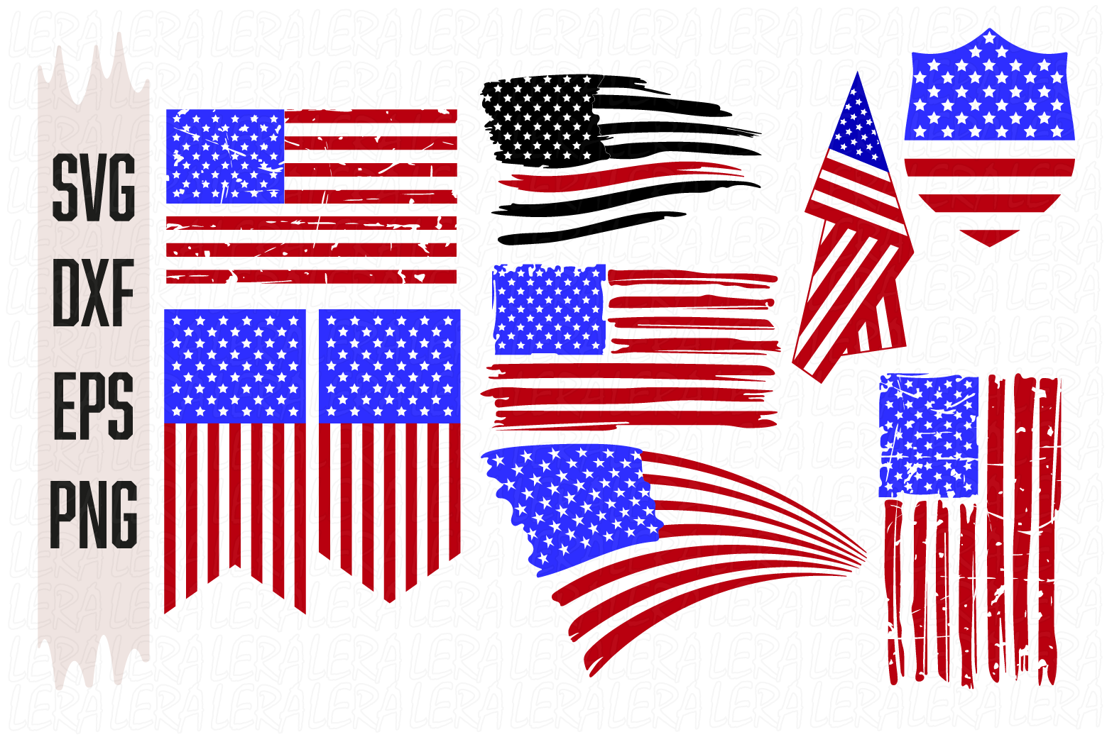 Bundle American flag SVG files, Digital download | Inspire Uplift