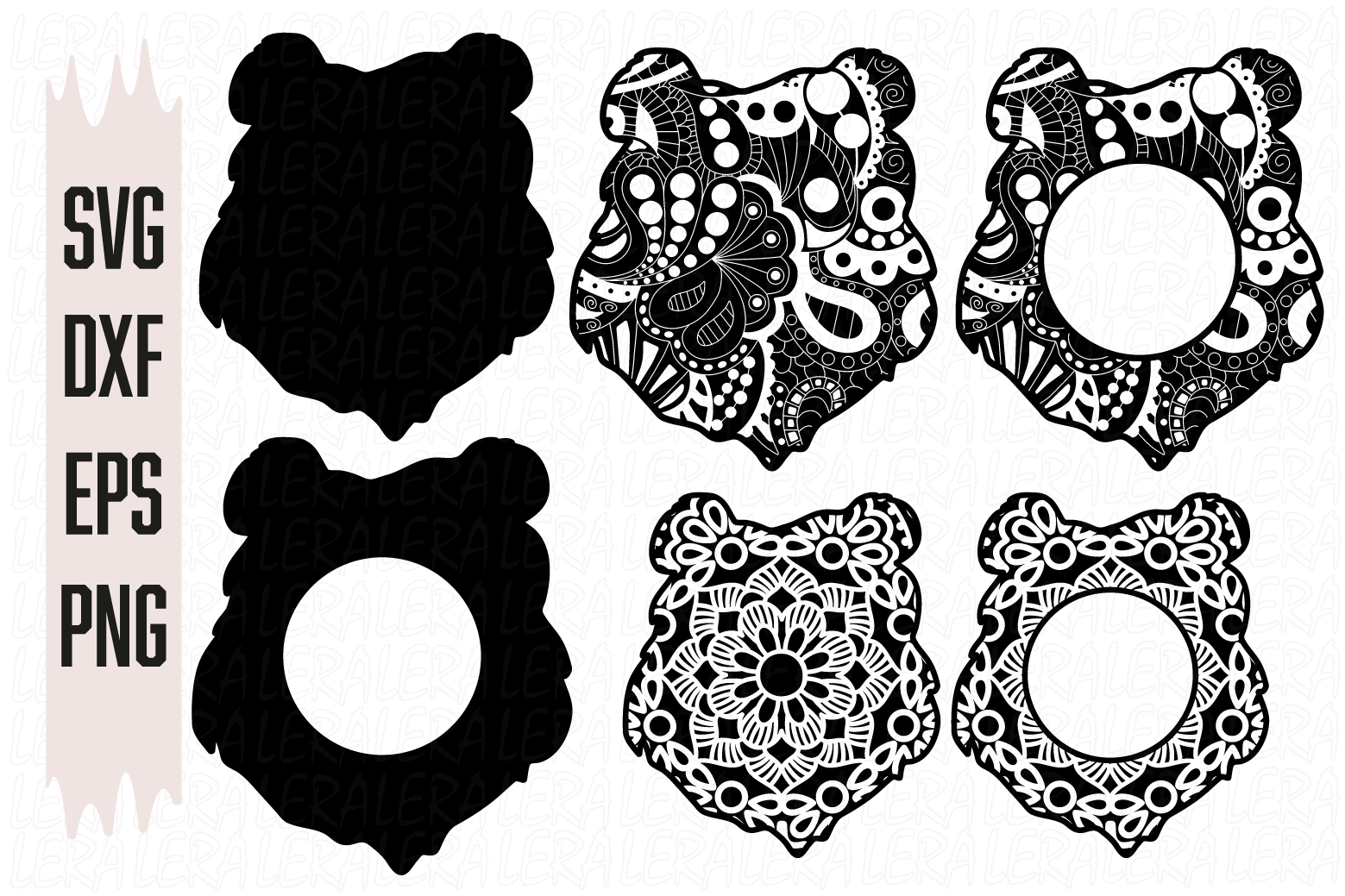 Bear Zentangle SVG, Bear Mandala Svg, Animals Svg files, Dig - Inspire ...
