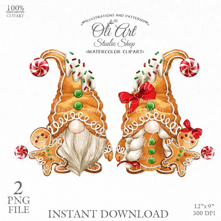 Christmas Gingerbread gnome baby, Gingerbread Man Gnome Digi | Inspire ...