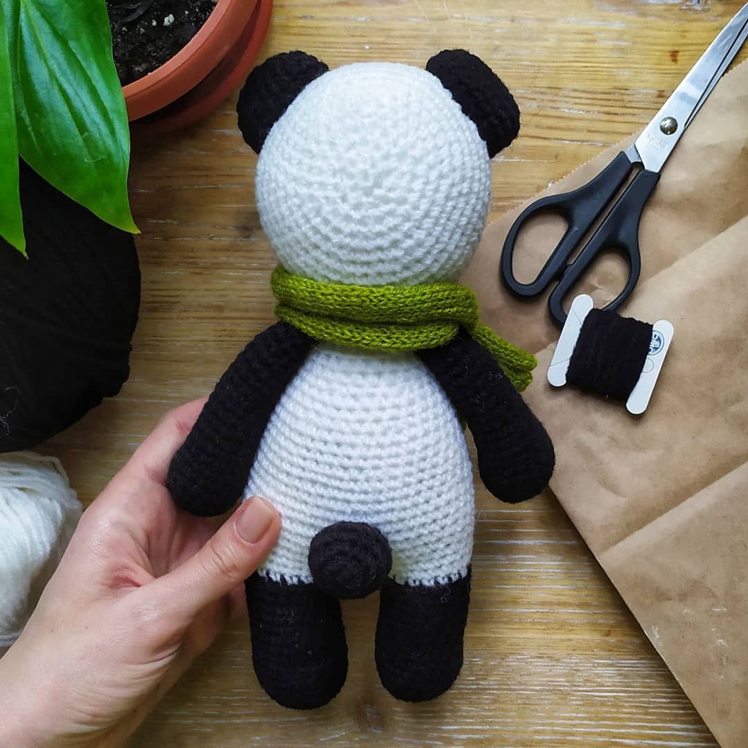 Crochet panda pattern PDF, animal crochet pattern - Inspire Uplift