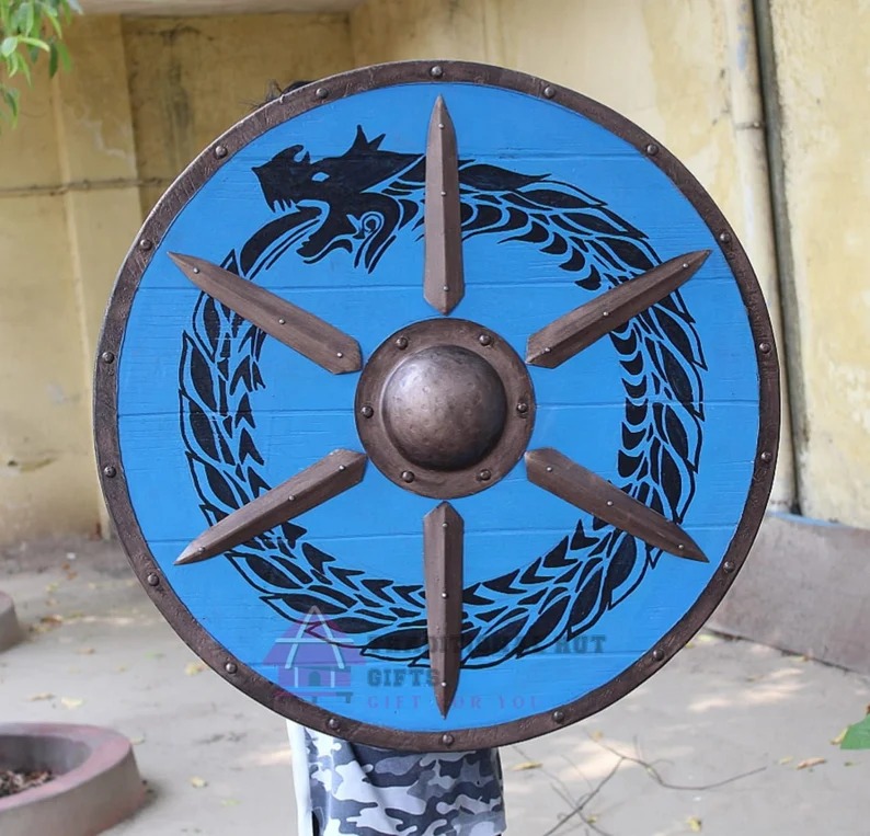 Medieval 24" Viking Knights Battle Ready Round Shield, Vikin | Inspire ...