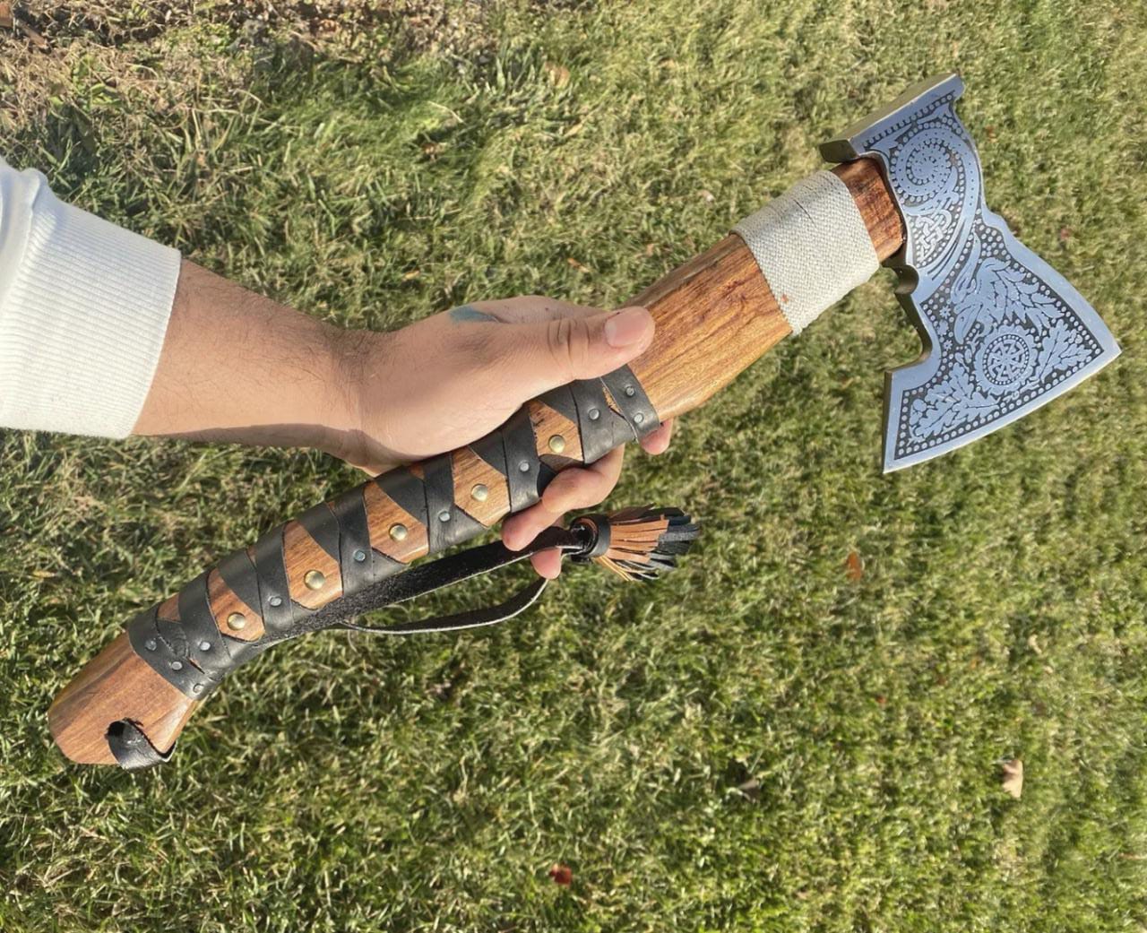 Custom Handmade Steel Hatchet Tomahawk Axe Throwing Viking H | Inspire ...
