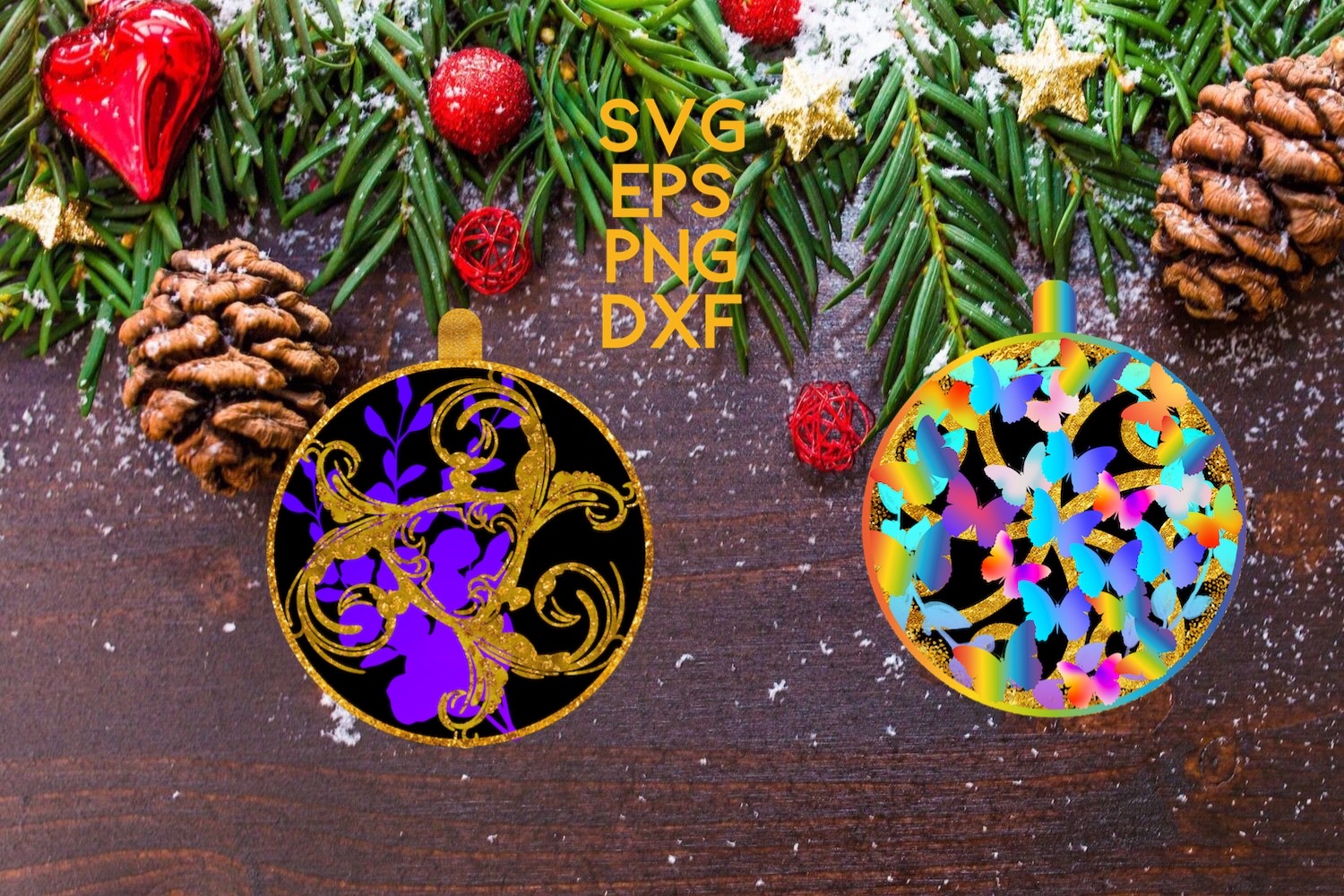 Beautiful Balls / Paper cut /Laser cut/ SVG / Christmas / We - Inspire ...