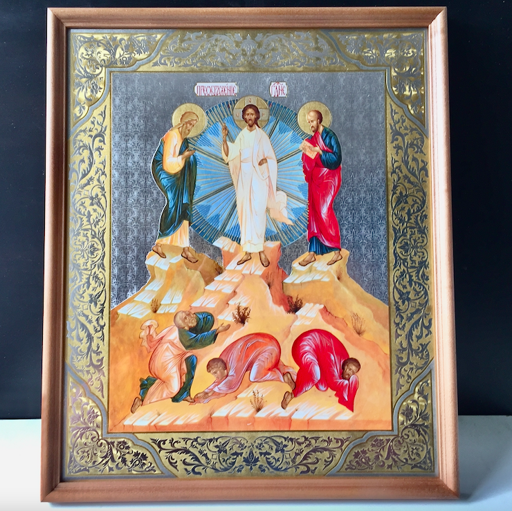 The Transfiguration of Jesus | Orthodox Icon in wooden frame - Inspire ...