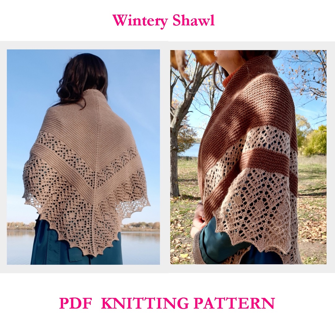 Flames Shawl Knitting Pattern Download | US