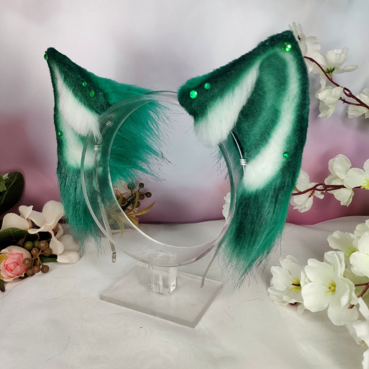 Green Cat Ears Headband Inspire Uplift