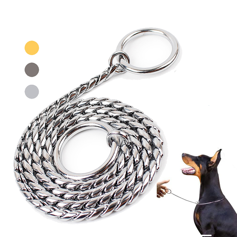 Pinch Dog Chain Collar Choke Pet Training Snake Collar Black - Inspire ...