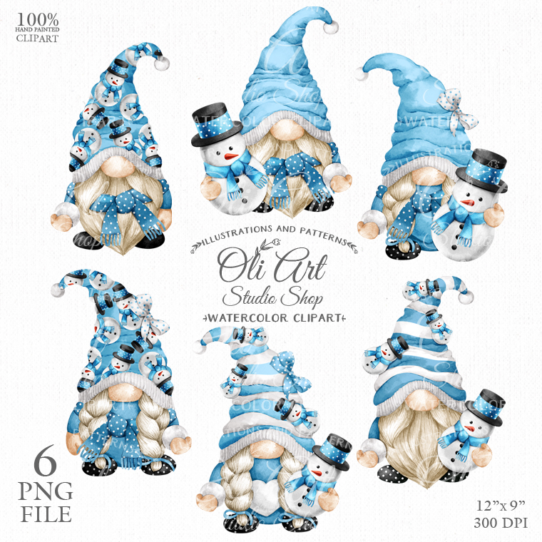 Cute Gnomes & snowman clipart, Cute characters, Sublimation | Inspire ...