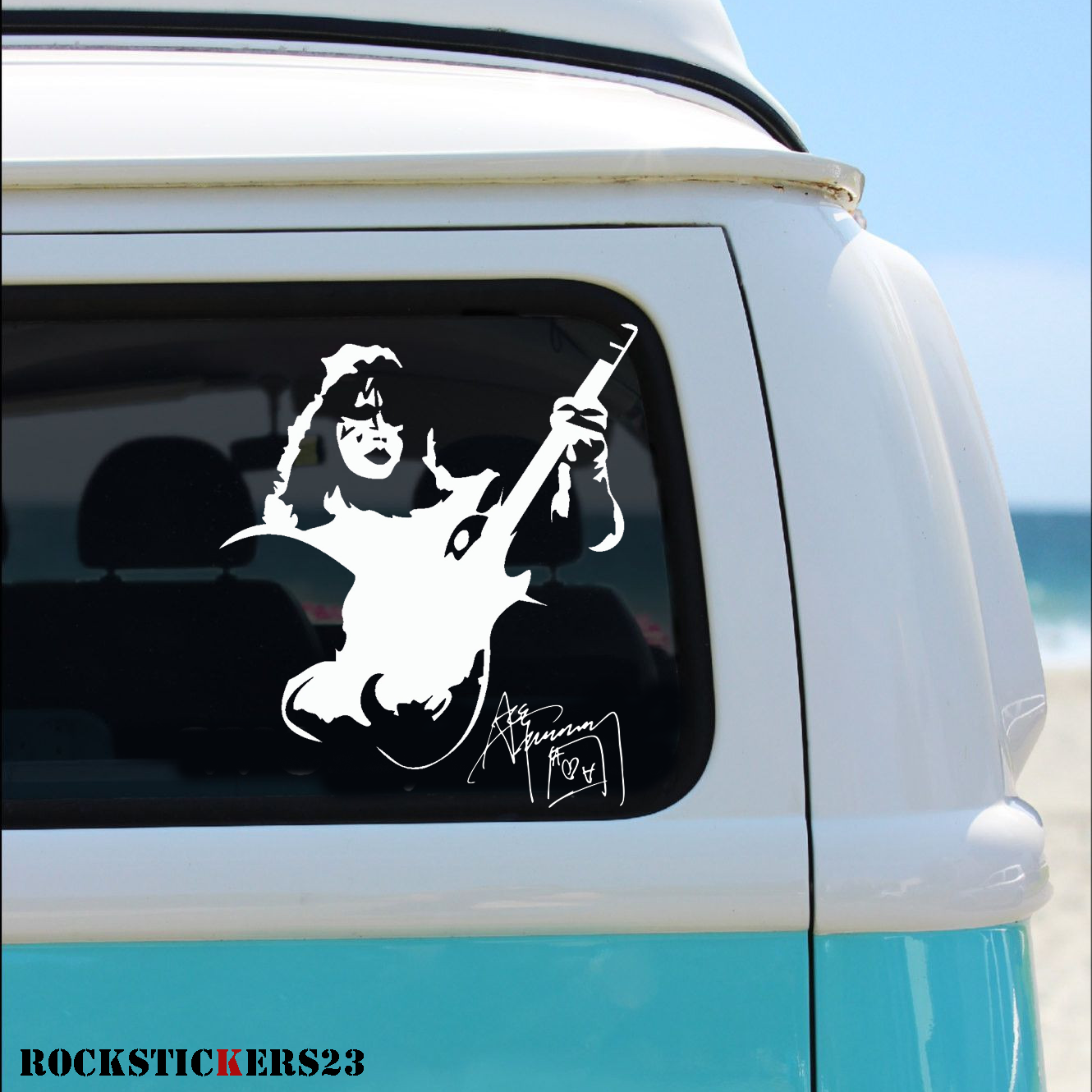 Ace Frehley vinyl portrait stickers guitar, car, laptop kiss | Inspire ...