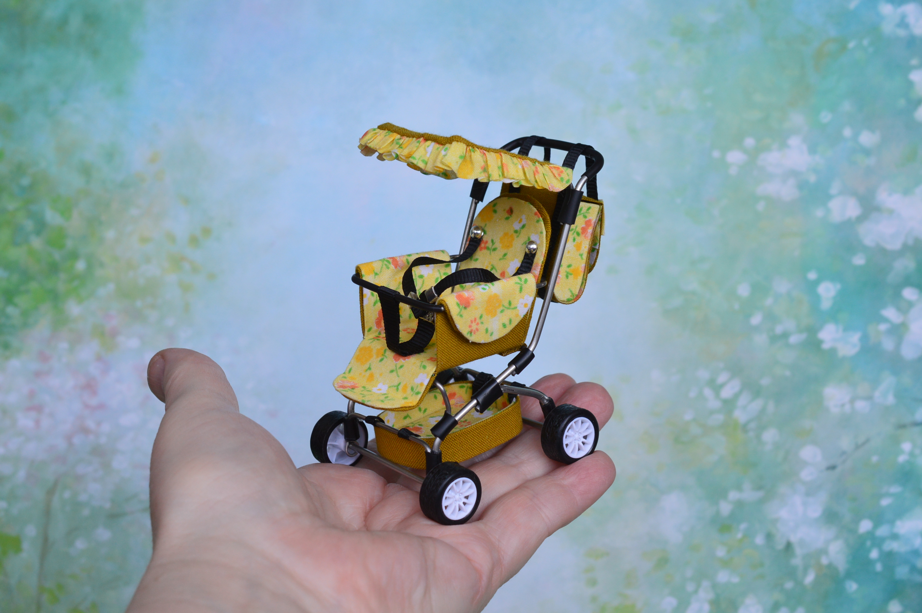 Miniature Baby Stroller 12th scale, Miniature for dollhouse | Inspire ...