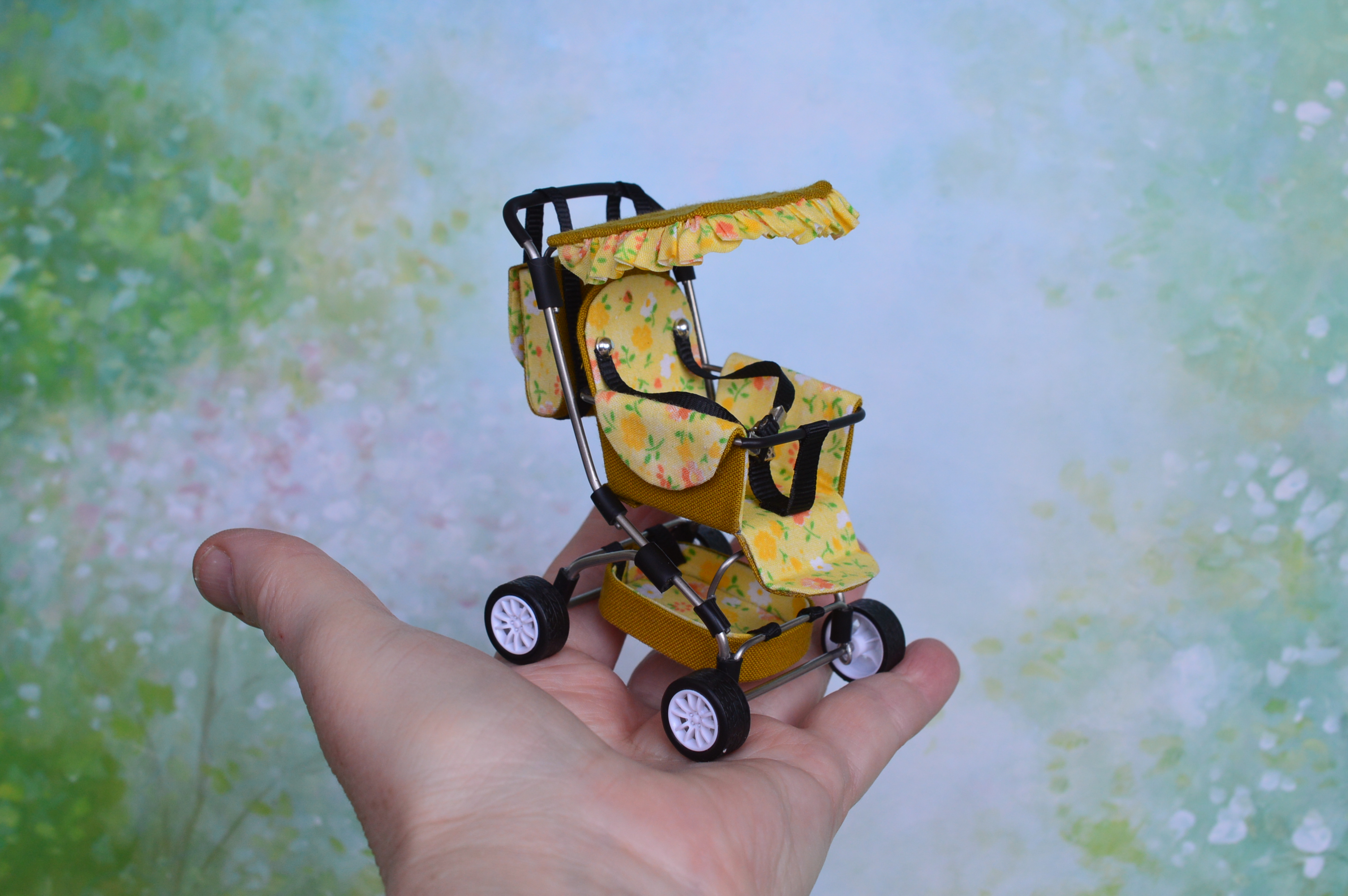Miniature Baby Stroller 12th scale, Miniature for dollhouse - Inspire ...