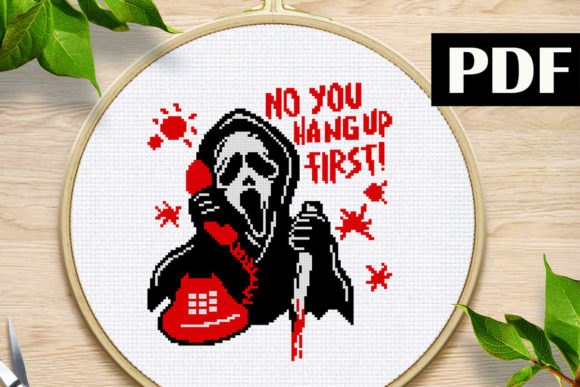 Cross Stitch Patterns "Scream Ghost Face" | Inspire Uplift