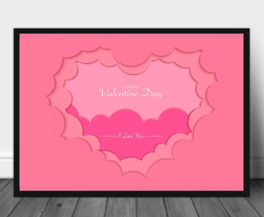 Paper Cut Valentine's day decoration poster, Valentine's day | Inspire ...