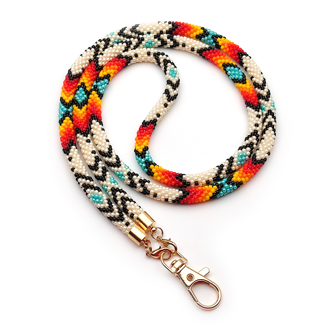 DIY kit teacher lanyard Bead crochet kit lanyard Diy kit lan - Inspire ...