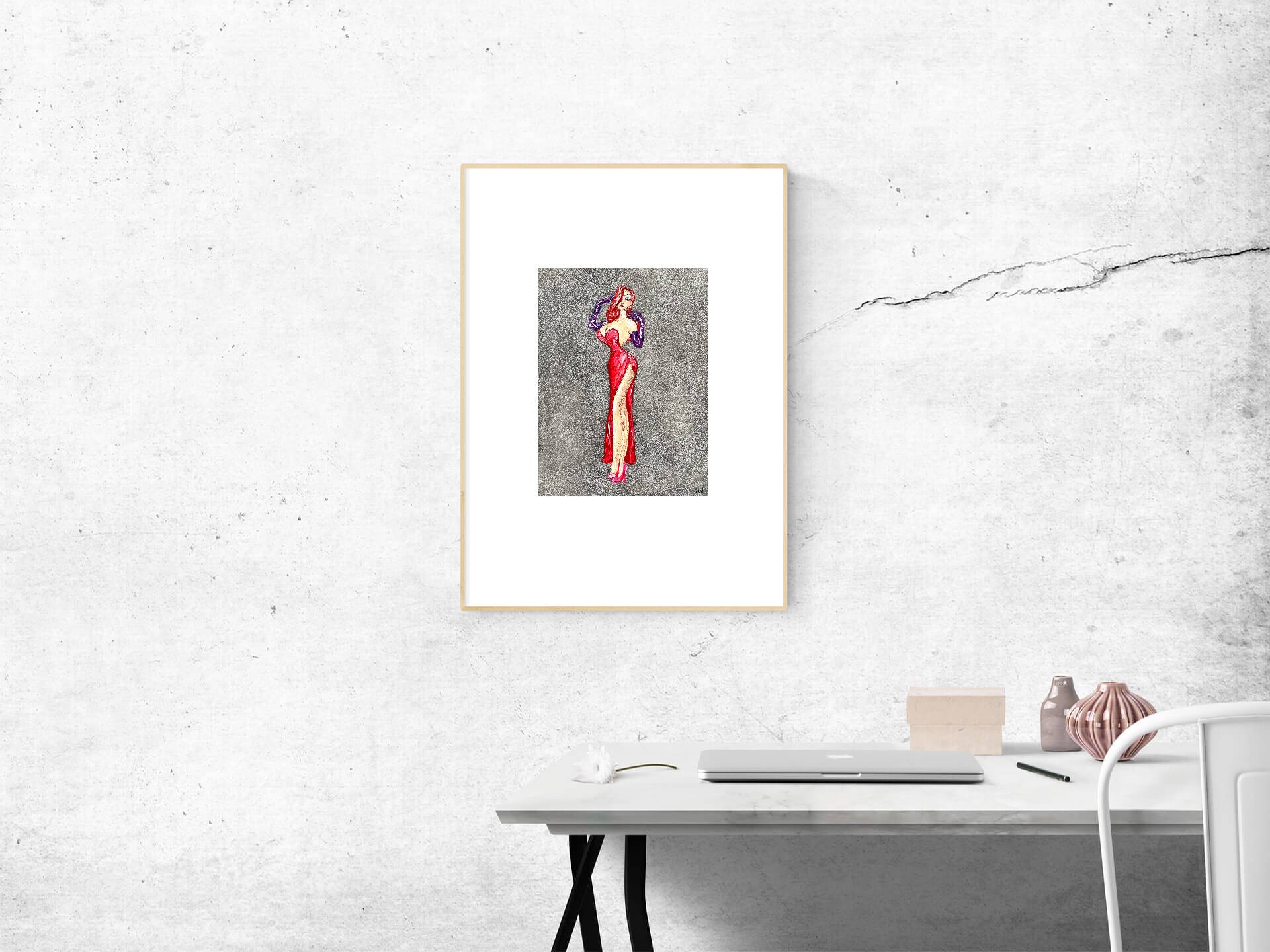 Jessica Rabbit Poster, Jessica Rabbit Print on paper, Who Fr - Inspire ...