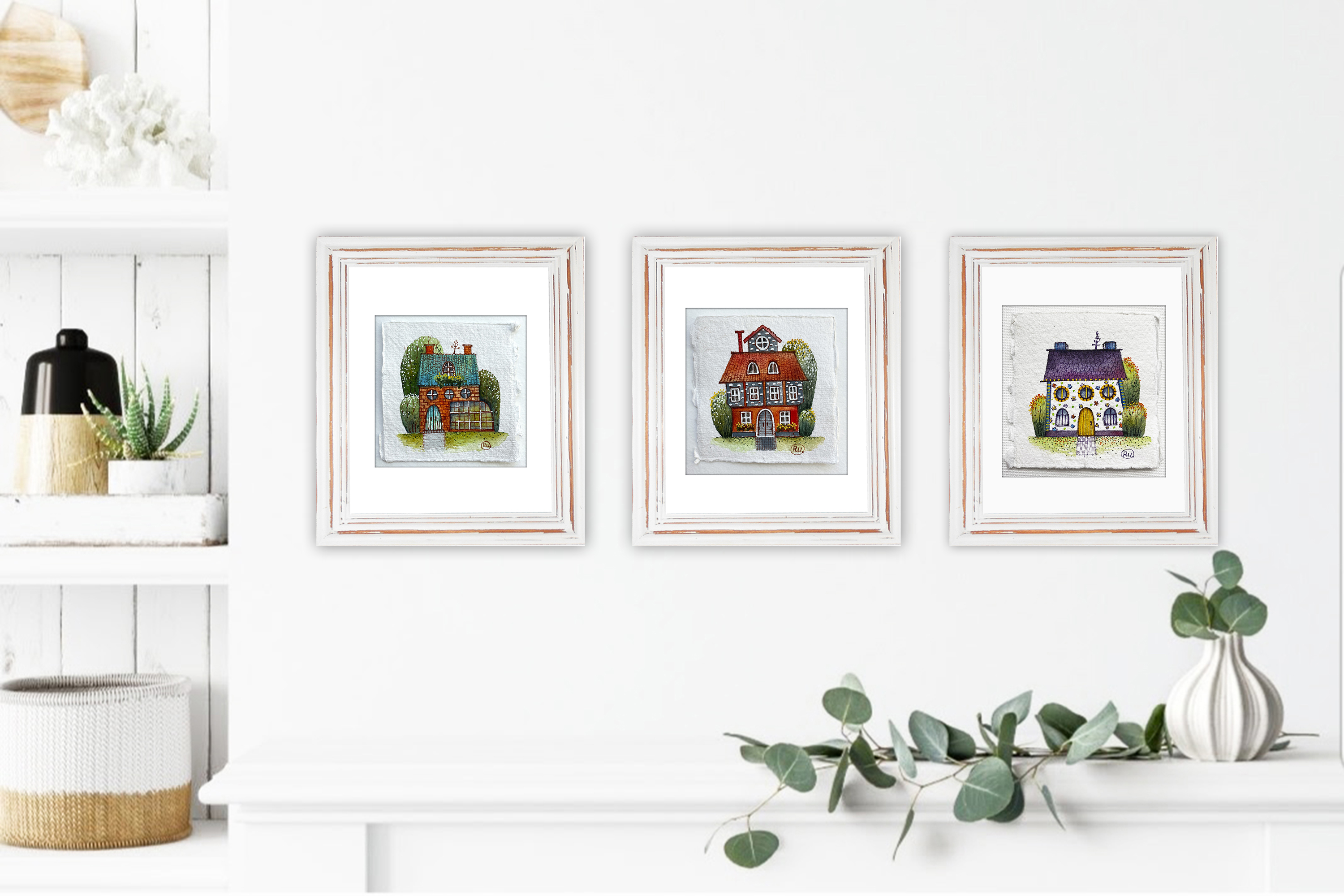 Cottage painting Original art Collectable watercolor Mini wa - Inspire ...