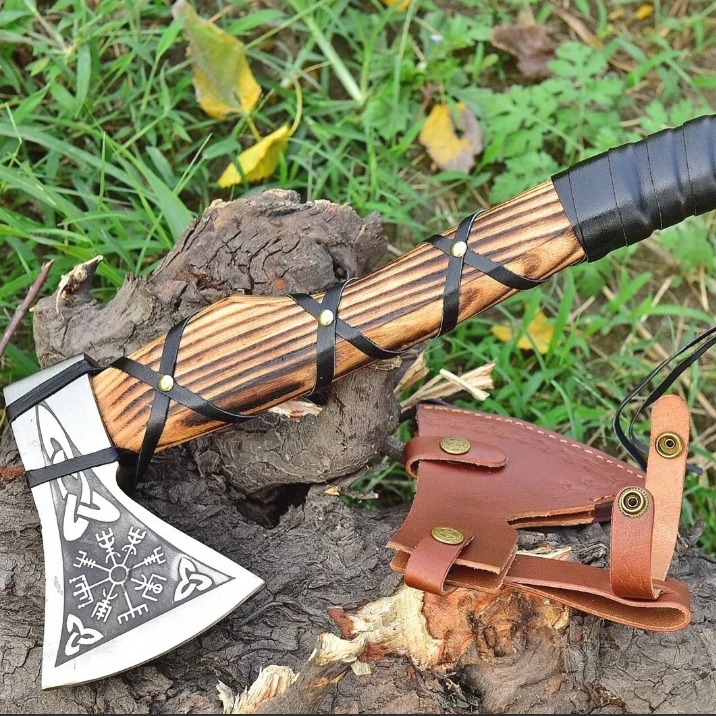 Handmade Steel Tomahawk Axe Throwing Viking Hunting Axe - Inspire Uplift