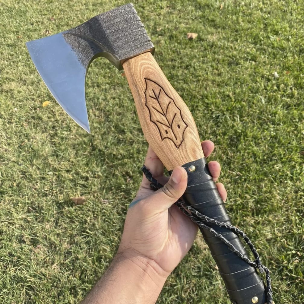 Handmade Steel Tomahawk Axe Throwing Viking Hunting Axe - Inspire Uplift