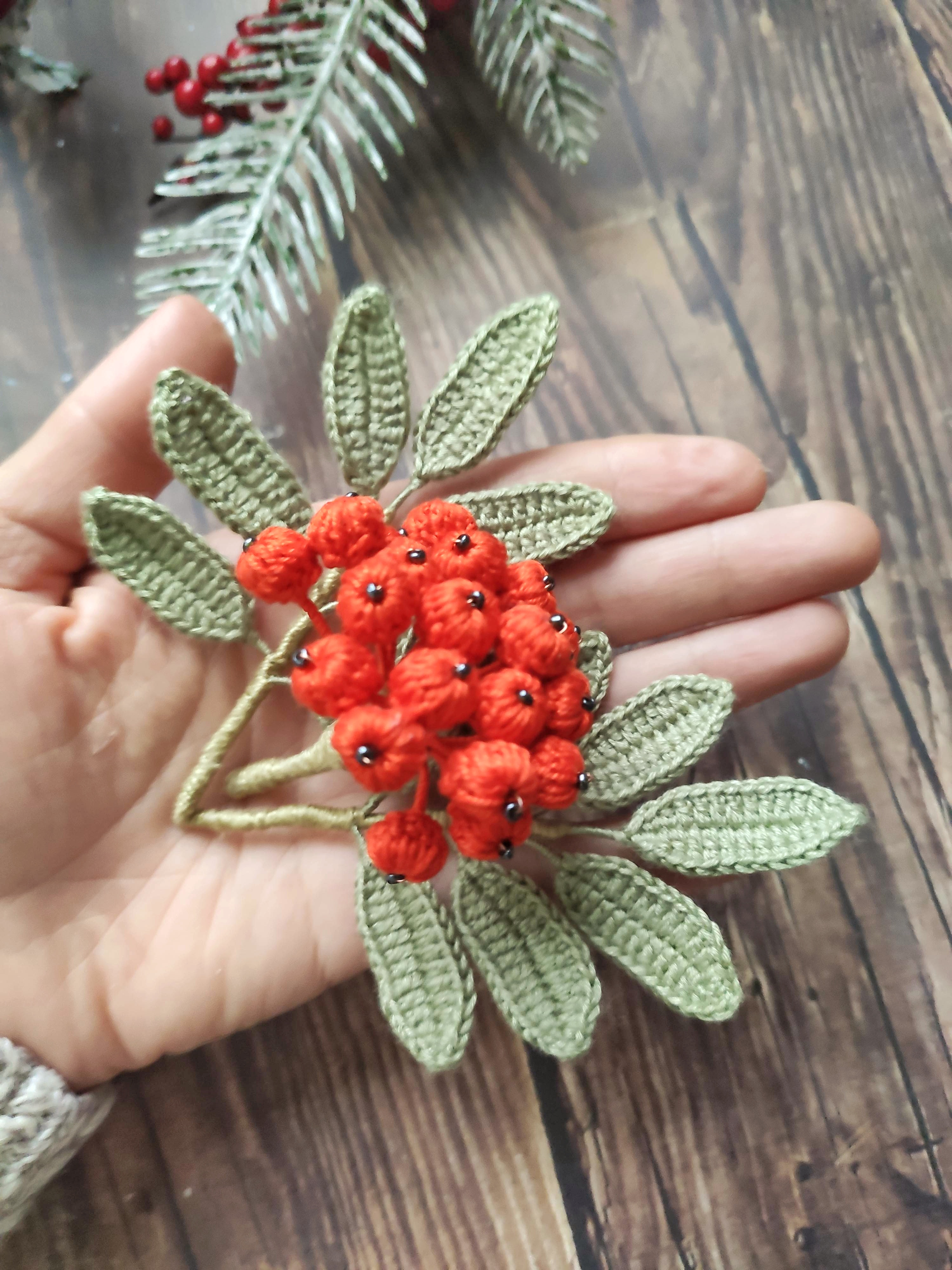 Rowan branch crochet PATTERN PDF, crochet Ash Berries, rowan - Inspire ...