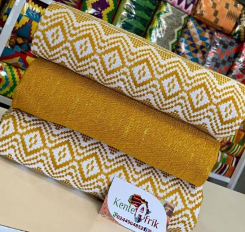 Authentic Kente 6 yards Genuine Ghana handwoven Kente fabric - Inspire ...