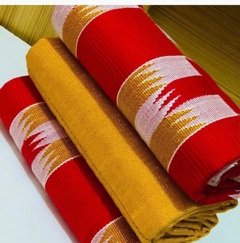 Authentic Kente 6 yards Genuine Ghana handwoven Kente fabric | Inspire ...