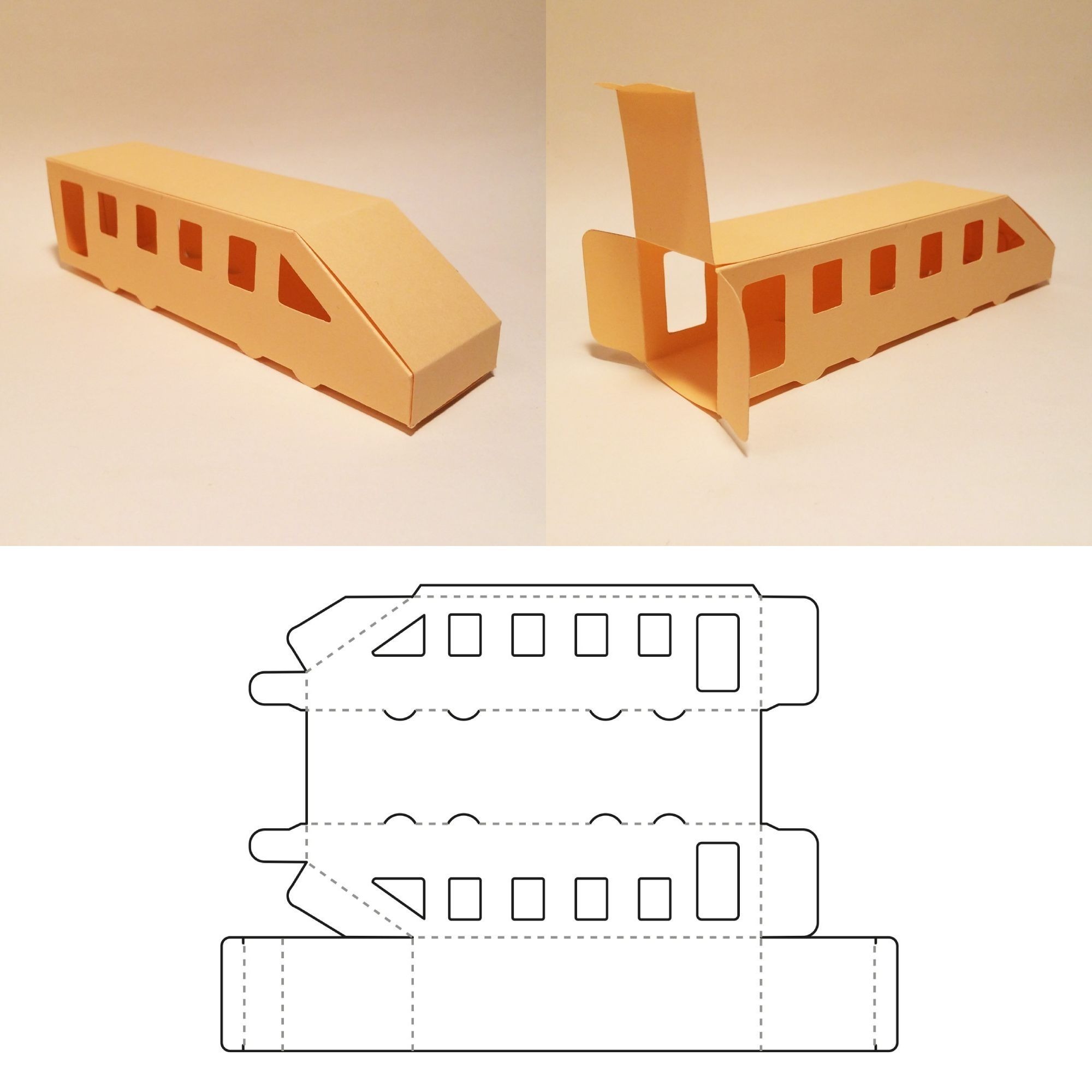 Train box template, train gift box, subway box, train shaped | Inspire ...