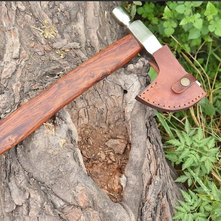 Handmade Steel Tomahawk Axe Integral Ball Hammer Hunting Axe - Inspire ...